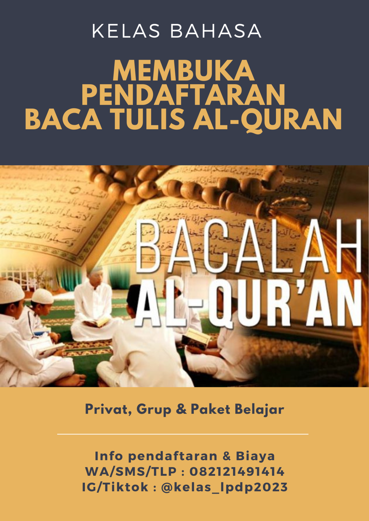 PENDAFTARAN KELAS PRIVAT BACA TULIS AL-QURAN - Kelas Bahasa
