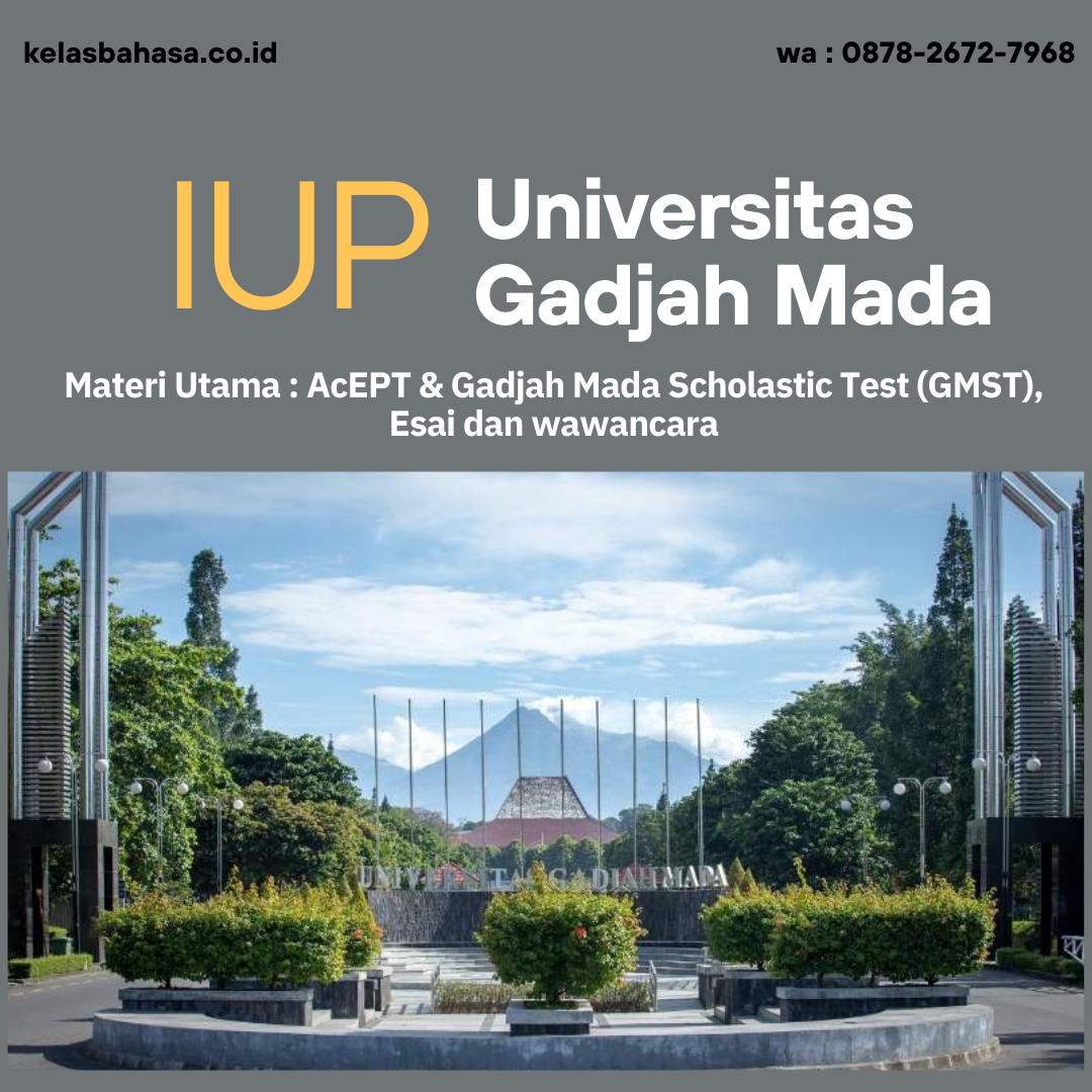 PENDAFTARAN KURSUS PERSIAPAN IUP UGM - Kelas Bahasa
