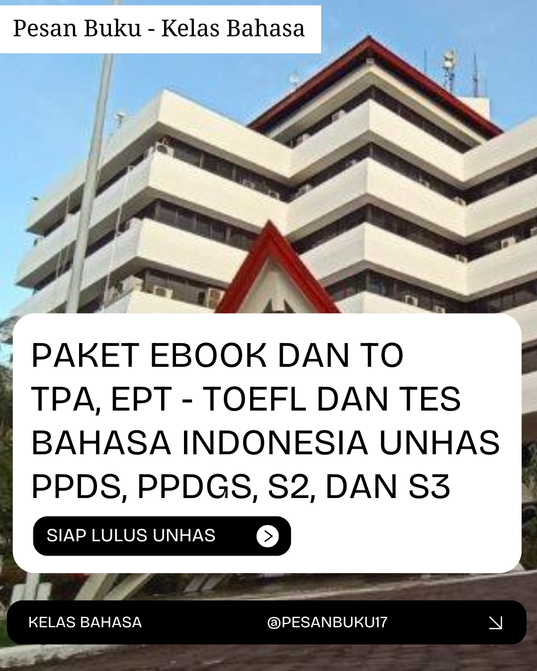 Paket eBook & TO TPA, EPT, TOEFL & Bahasa Indonesia Unhas