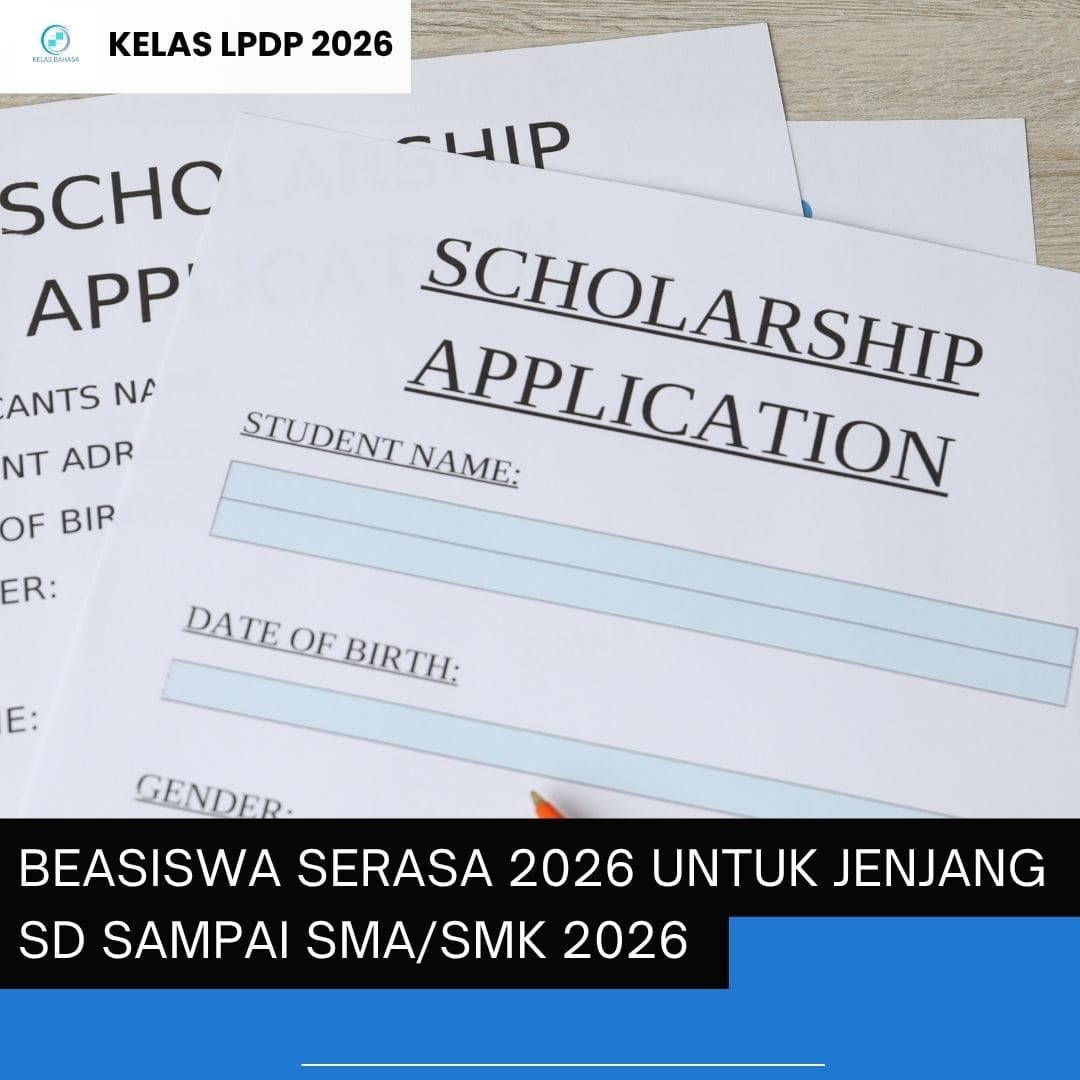 Beasiswa SERASA 2026 untuk SD, SMP, SMA, dan SMK